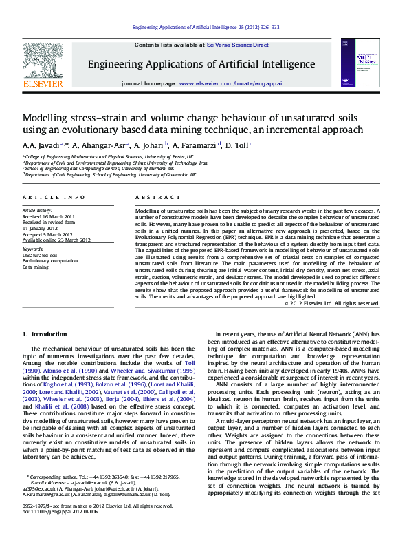 (PDF) Modelling stress–strain and volume change behaviour of ...