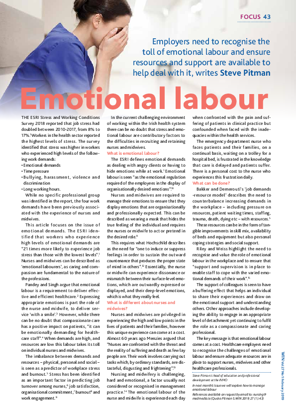 (PDF) Emotional Labour
