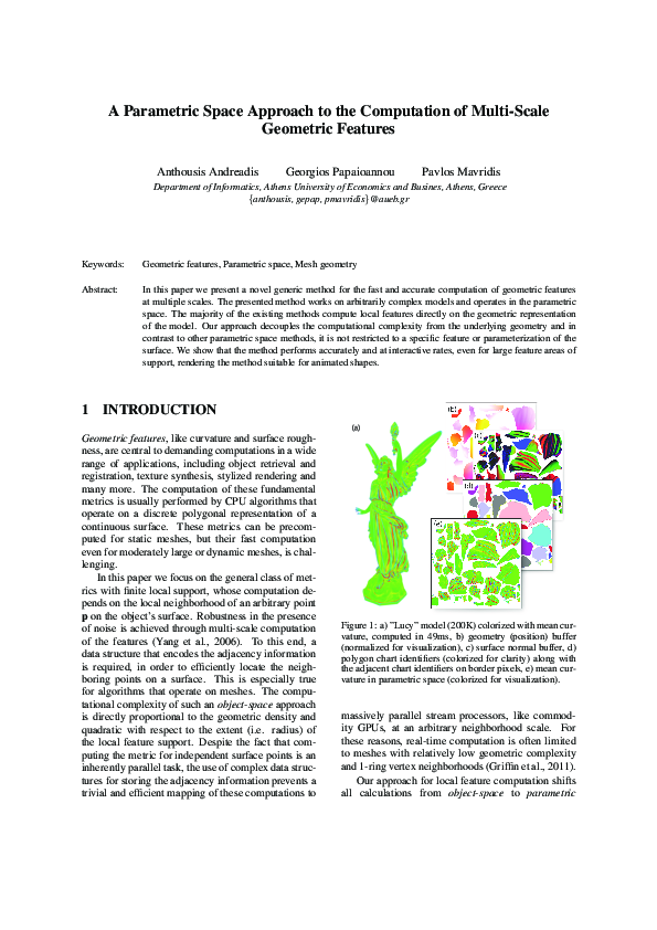 Pdf A Parametric Space Approach To The Computation Of Multi Scale