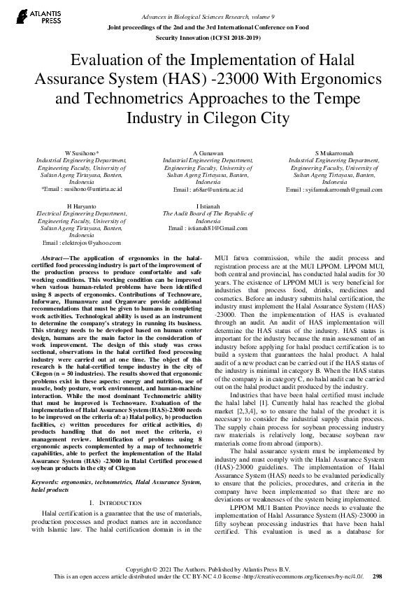 (PDF) Evaluation of the Implementation of Halal Assurance System (HAS ...