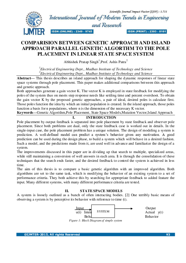 (PDF) Comparision Between Genetic Approach and Island Approach Parallel ...