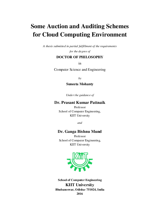 (PDF) Framework for Auditing in Cloud Computing Environment