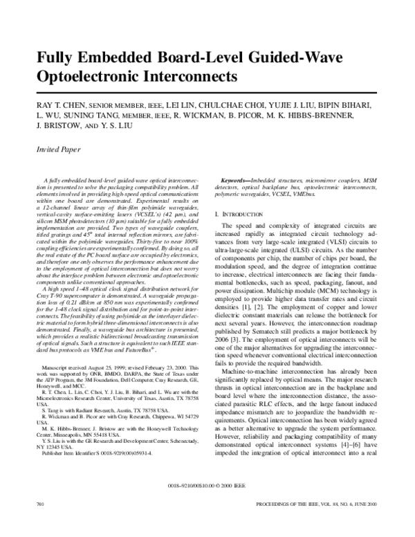 (PDF) Fully embedded board-level guided-wave optoelectronic interconnects