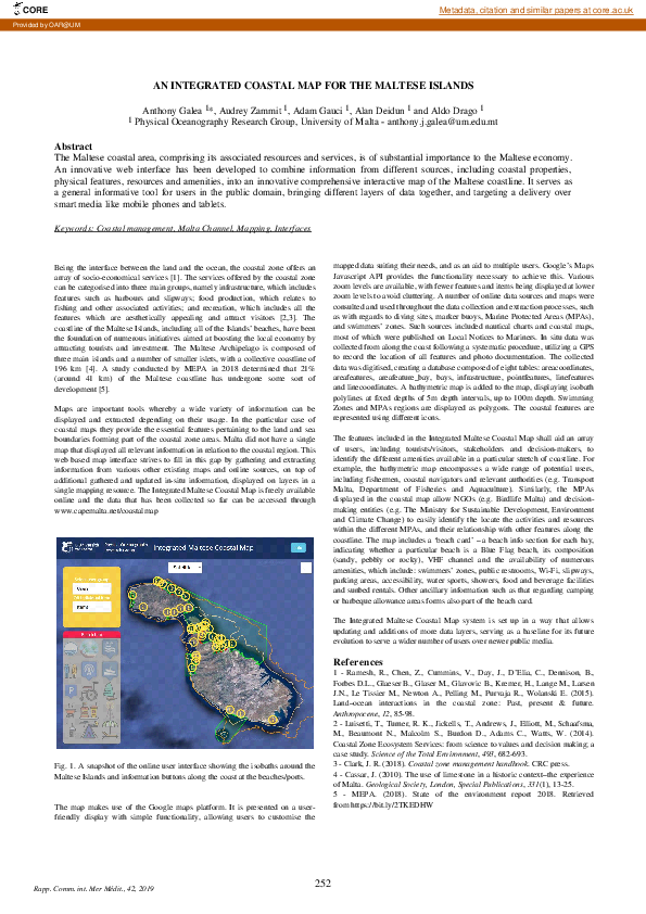 (PDF) An Integrated Coastal Map for the Maltese Islands