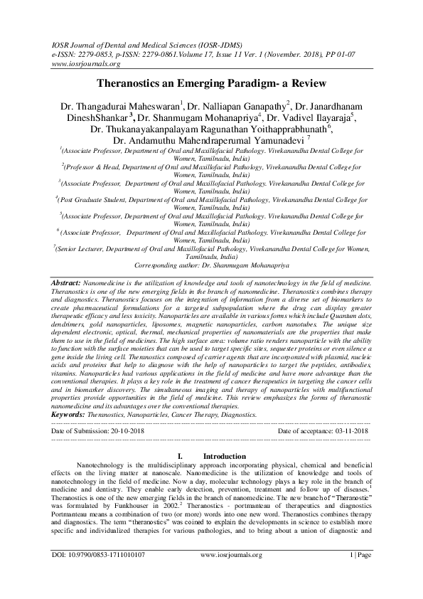 (PDF) Theranostics an Emerging Paradigm-a Review