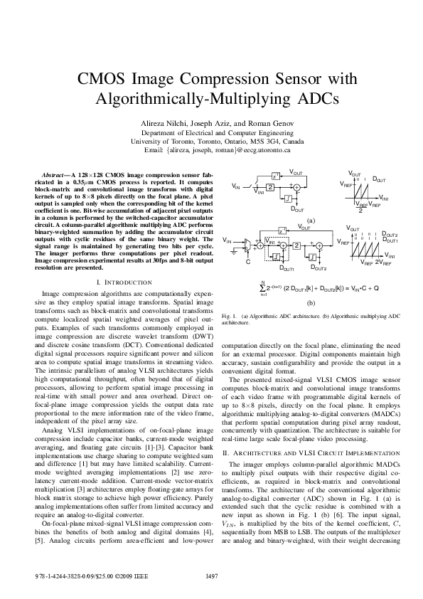 (PDF) CMOS image compression sensor with algorithmically-multiplying ADCs | Joseph Aziz ...