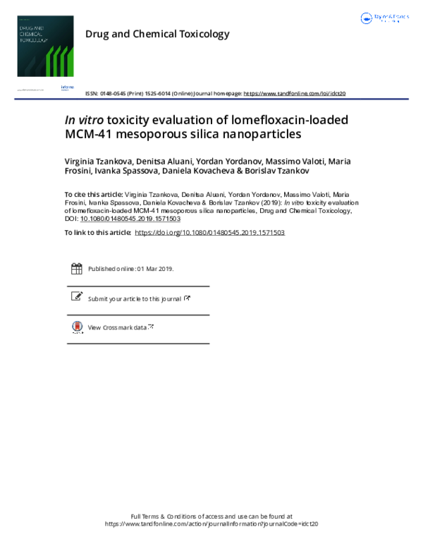 (PDF) In vitro toxicity evaluation of lomefloxacin-loaded MCM-41 ...