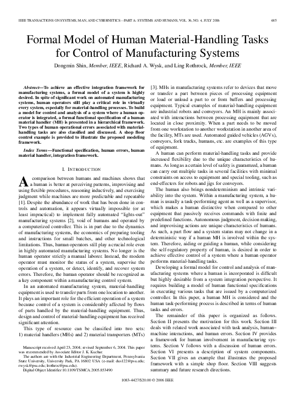 (PDF) Formal model of human material-handling tasks for control of ...