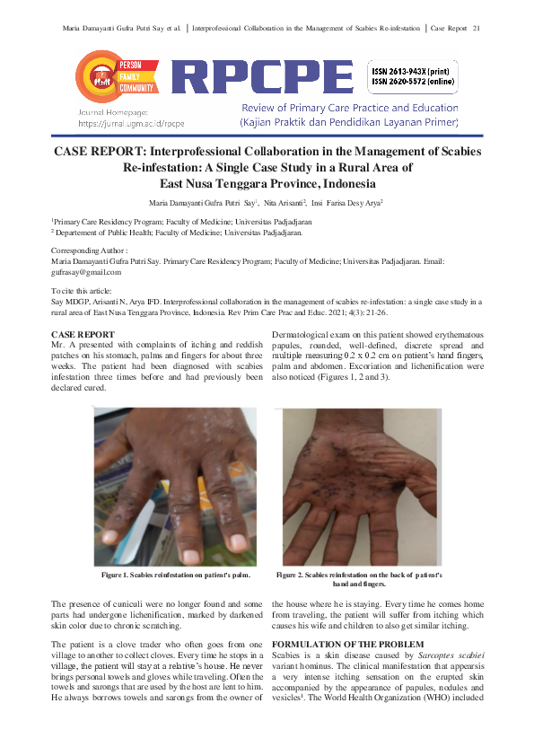 (PDF) Managing Scabies Re-infestation: A Case Study