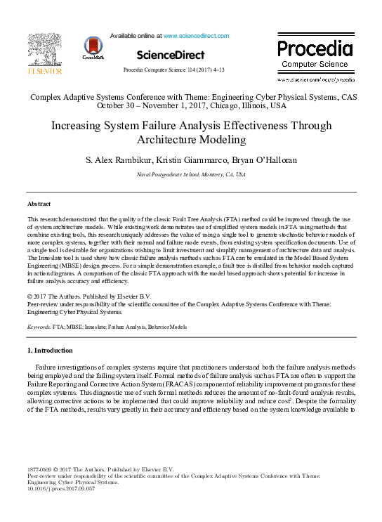 (PDF) Increasing System Failure Analysis Effectiveness Through ...