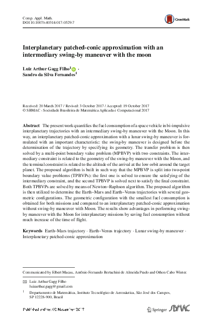 (PDF) Interplanetary patched-conic approximation with an intermediary ...