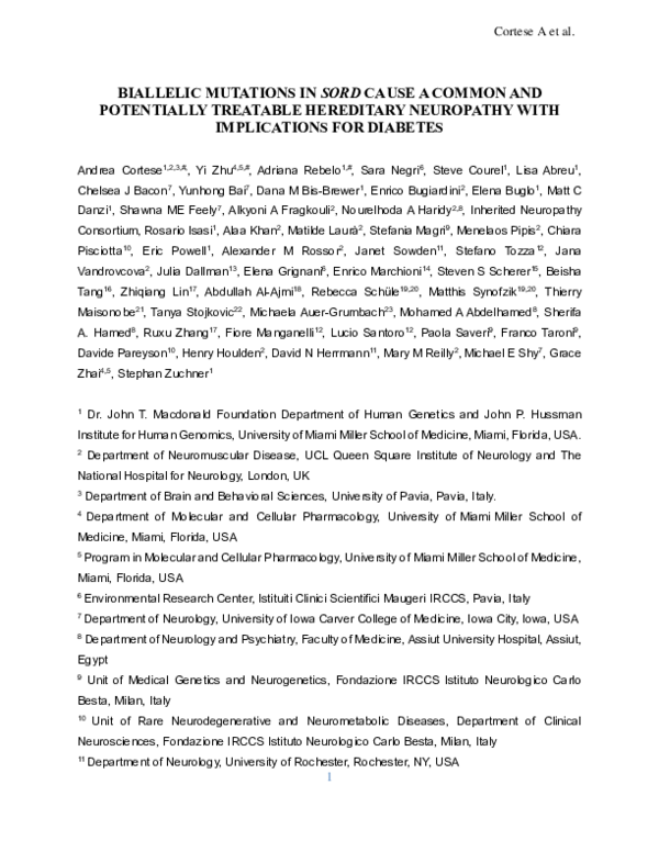 (PDF) Biallelic mutations in SORD cause a common and potentially ...