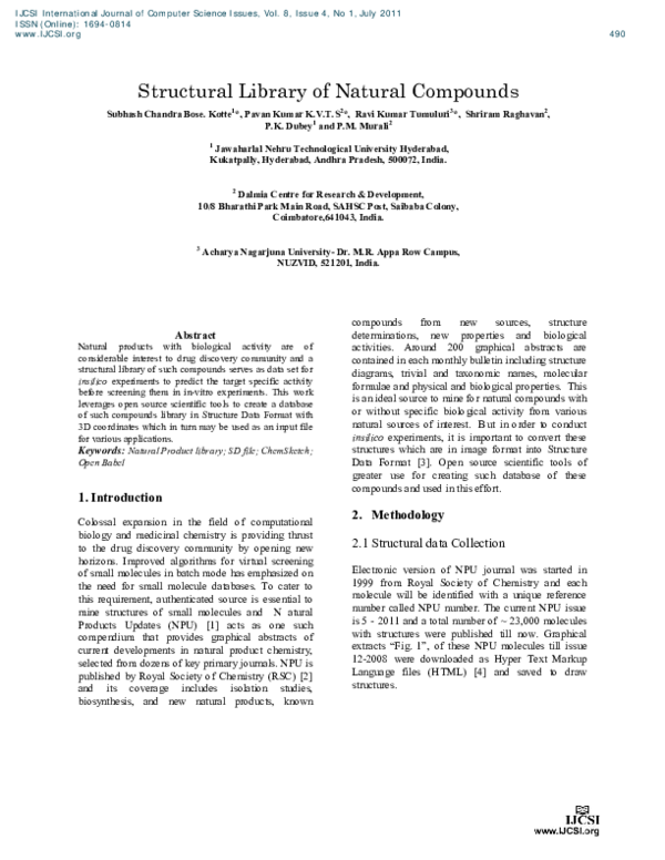 (PDF) Structural Library of Natural Compounds