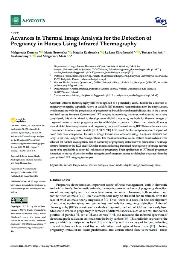 (PDF) Advances in Thermal Image Analysis for the Detection of Pregnancy ...