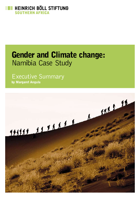 (PDF) Gender and Climate change : Namibia Case Study Executive Summary ...
