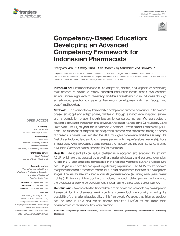 (PDF) Competency-Based Education: Developing an Advanced Competency ... (PDF) Competency-Based Education: Developing an Advanced Competency ...