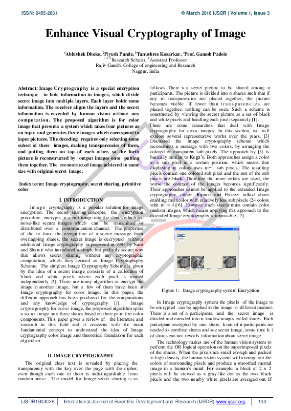 (PDF) Enhance Visual Cryptography of Image