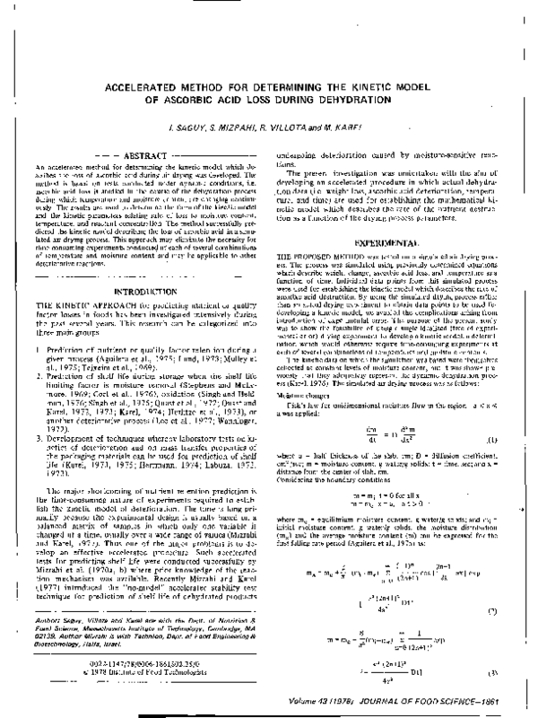 (PDF) Accelerated Method for Determining the Kinetic Model of Ascorbic ...