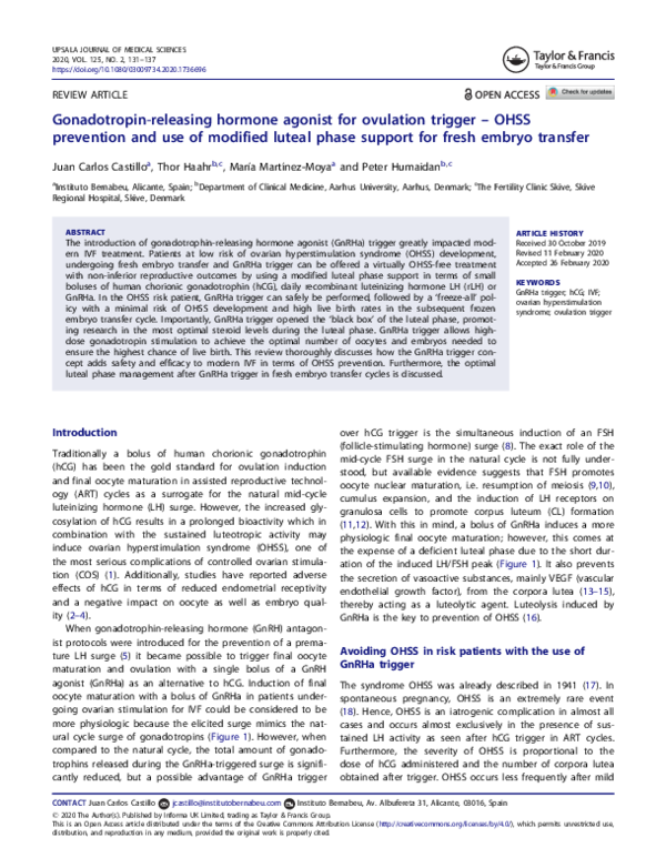 (PDF) Gonadotropin-releasing hormone agonist for ovulation trigger ...