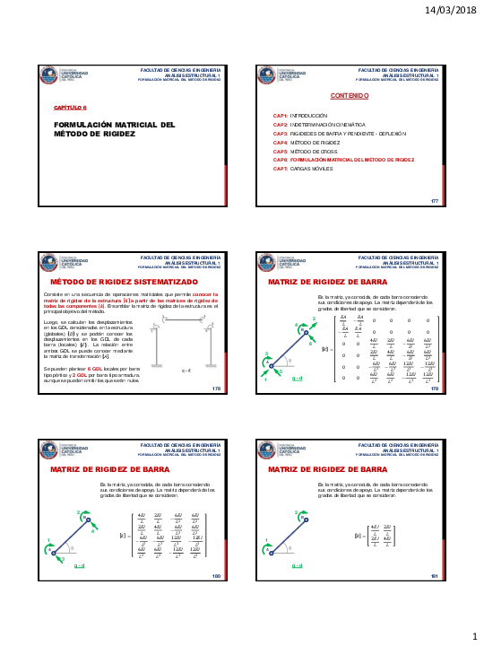 (PDF) FORMULACIÓN MATRICIAL DEL MÉTODO DE RIGIDEZ