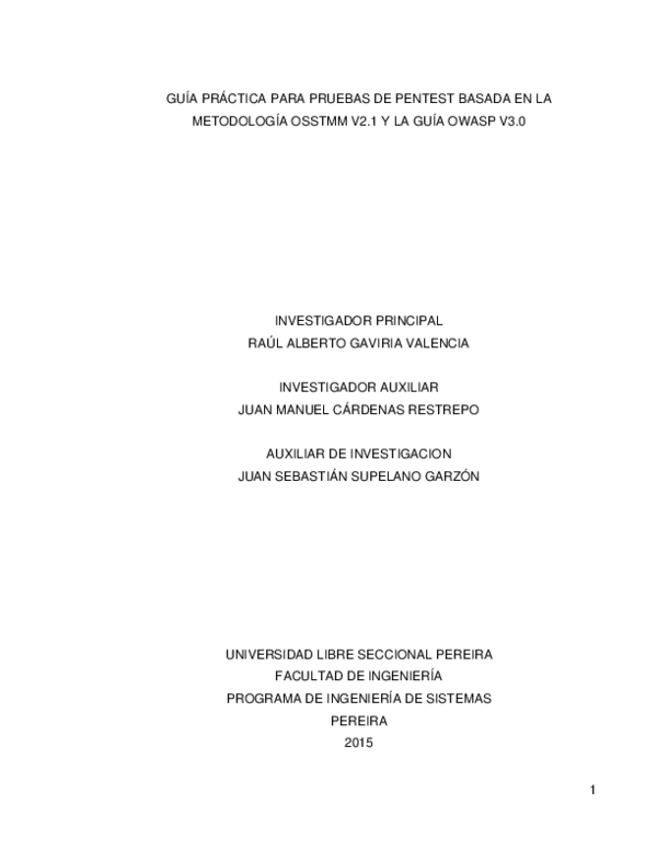 (PDF) Guía Práctica Para Pruebas De Pentest Basada en La Metodología ...