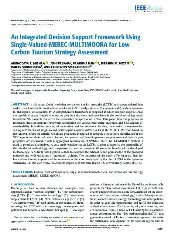 Pdf An Integrated Decision Support Framework Using Single Valued Merec Multimoora For Low