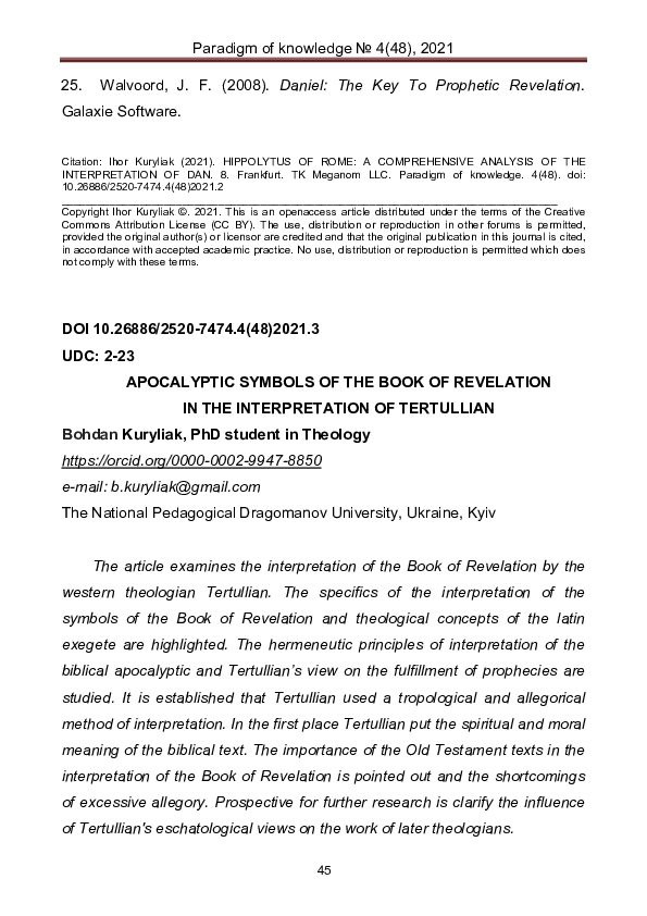 (PDF) Apocalyptic Symbols of the Book of Revelation in the ...