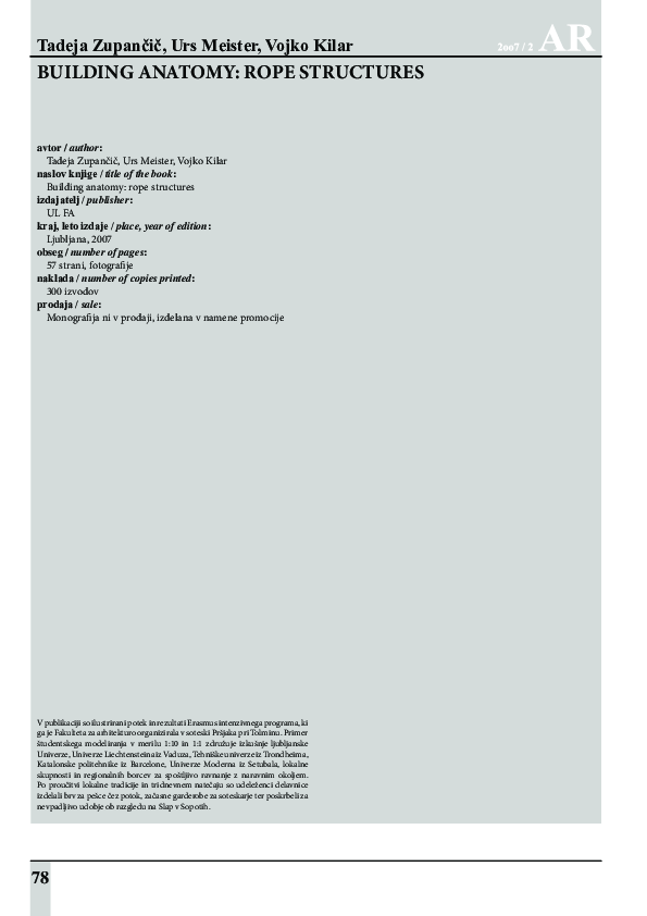 (PDF) BUILDING ANATOMY: ROPe STRUCTUReS