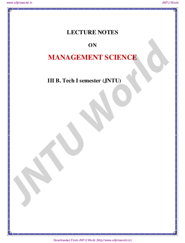 (PDF) Management-Science Notes (1)