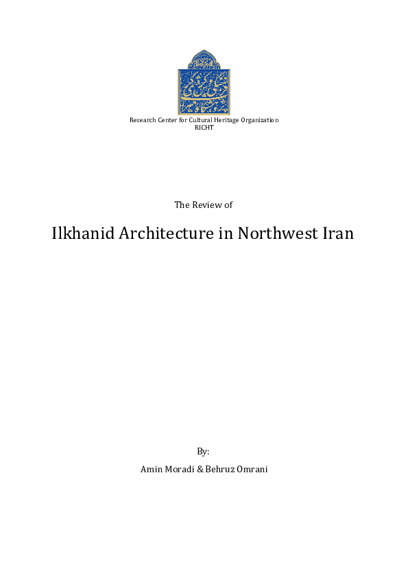 (PDF) The review of Ilkhahnid architecture in Northwest Iran | Amin ...