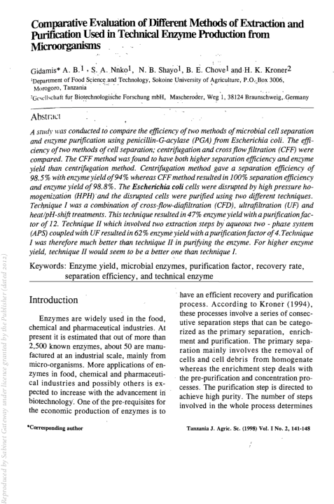 Pdf Comparative Evaluation Of Different Methods Of Extraction And