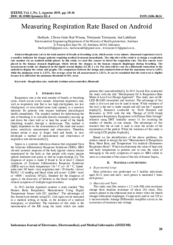 (PDF) Measuring Respiration Rate Via Android