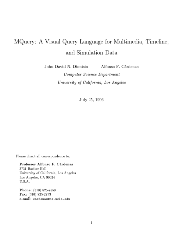 Pdf Mquery A Visual Query Language For Multimedia Timeline And Simulation Data Alfonso 9805