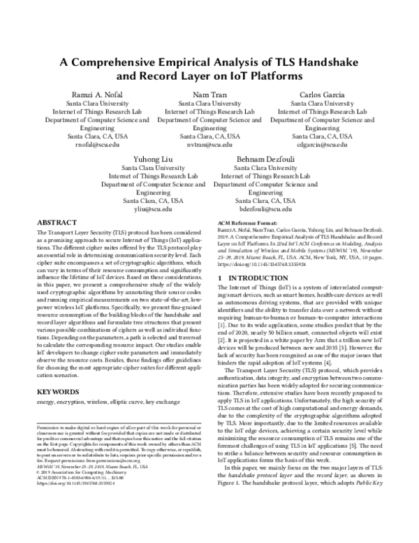 Pdf A Comprehensive Empirical Analysis Of Tls Handshake And Record