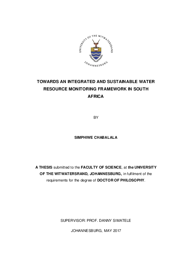 (PDF) Towards an integrated and sustainable water resource monitoring ...