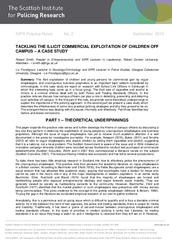 (PDF) Tackling the Illicit Commercial Exploitation of Children Off ...