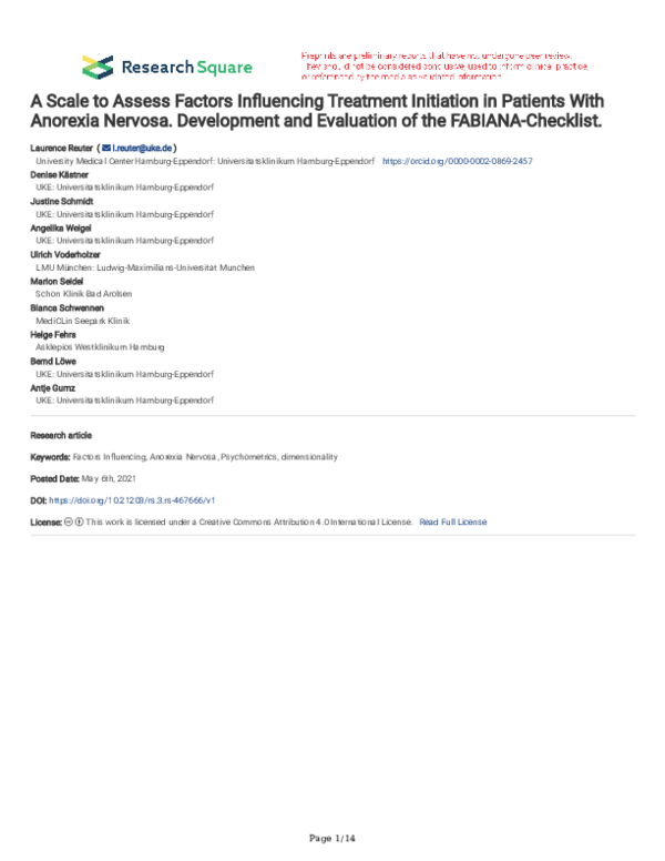 (PDF) A Scale to Assess Factors Influencing Treatment Initiation in ...