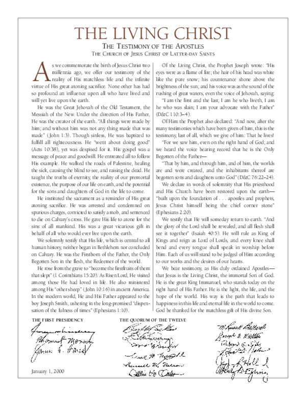 (PDF) The living christ the testimony of the apostles 36299 eng