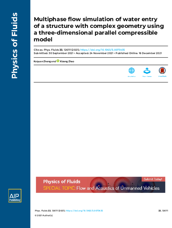 (PDF) Multiphase flow simulation of water entry of a structure with complex geometry using a ...