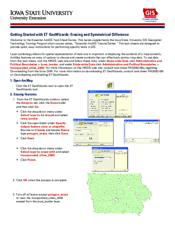 (PDF) Getting Started with ET GeoWizards: Erasing and Symmetrical Difference