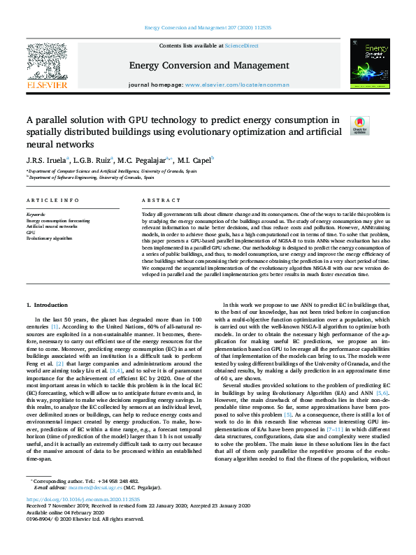 (PDF) A parallel solution with GPU technology to predict energy consumption in spatially ...
