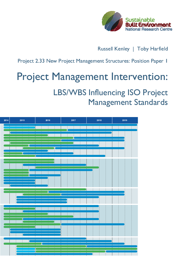 (PDF) Project management intervention: LBS/WBS influencing ISO project ...