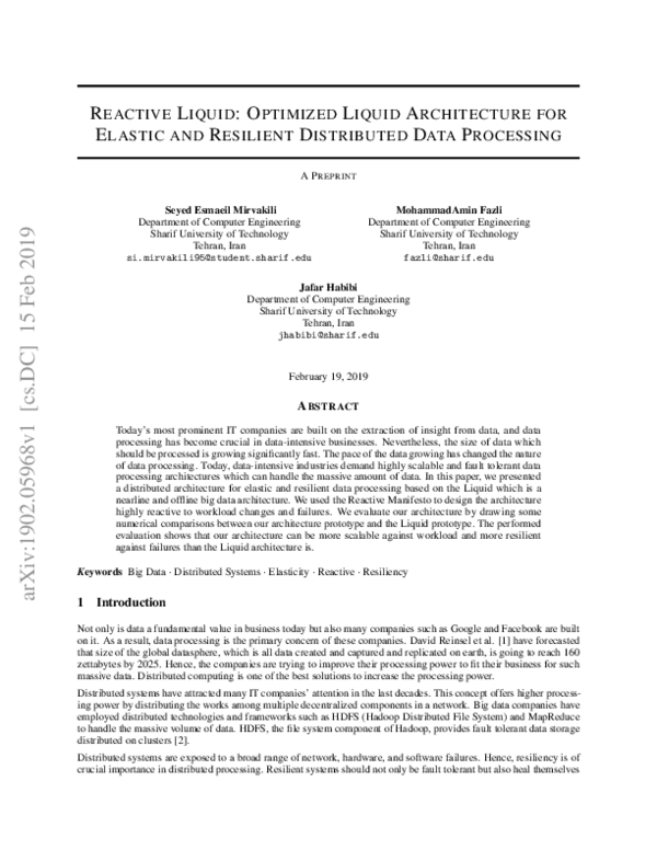 (PDF) Reactive Liquid: Optimized Liquid Architecture for Elastic and ...
