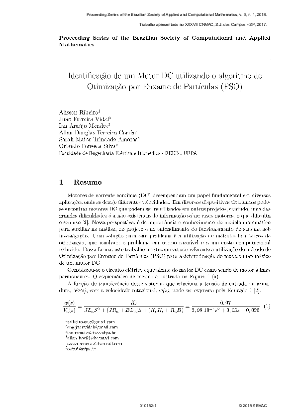 (PDF) Identificação de um Motor DC utilizando o algoritmo de Otimização ...