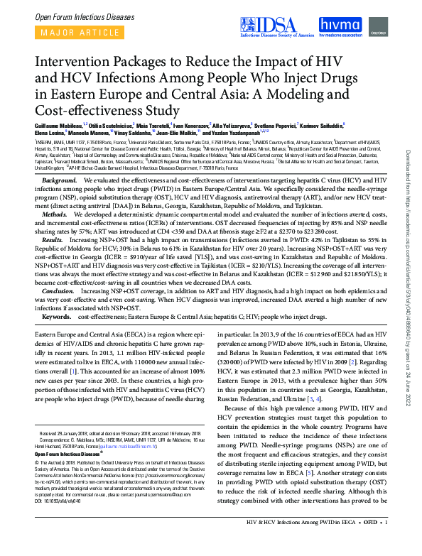 (PDF) Intervention Packages to Reduce the Impact of HIV and HCV ...