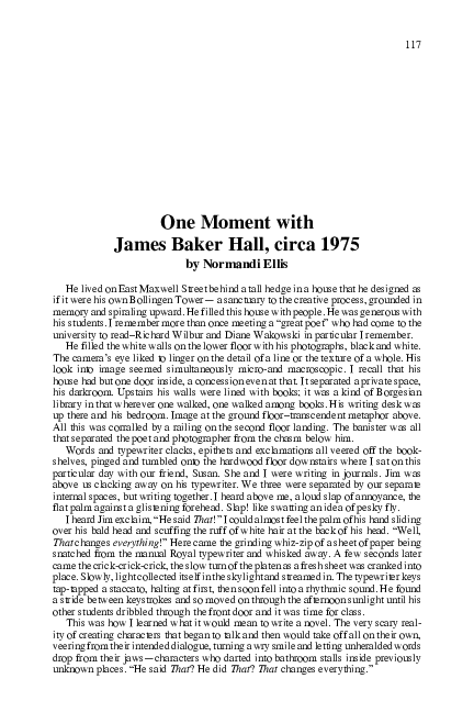 (PDF) One Moment with James Baker Hall, circa 1975