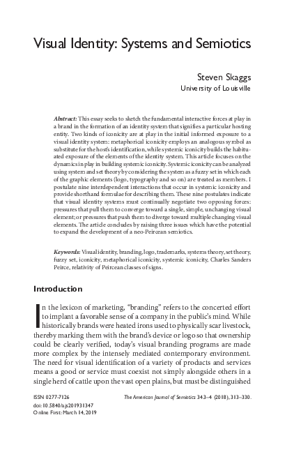 (PDF) Visual Identity in advance