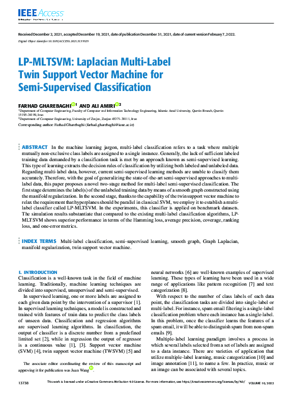 (PDF) LP-MLTSVM: Laplacian Multi-Label Twin Support Vector Machine for Semi-Supervised ...