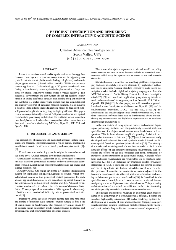 (PDF) Efficient Description and Rendering of Complex Interactive ...