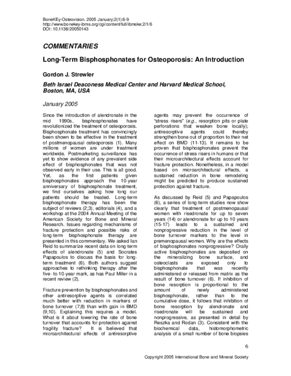 (PDF) Long-term bisphosphonates for osteoporosis: An introduction ...